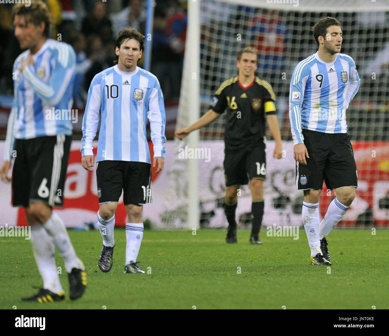 CAPE TOWN, South Africa - Argentina strikers Lionel Messi (10) and ...
