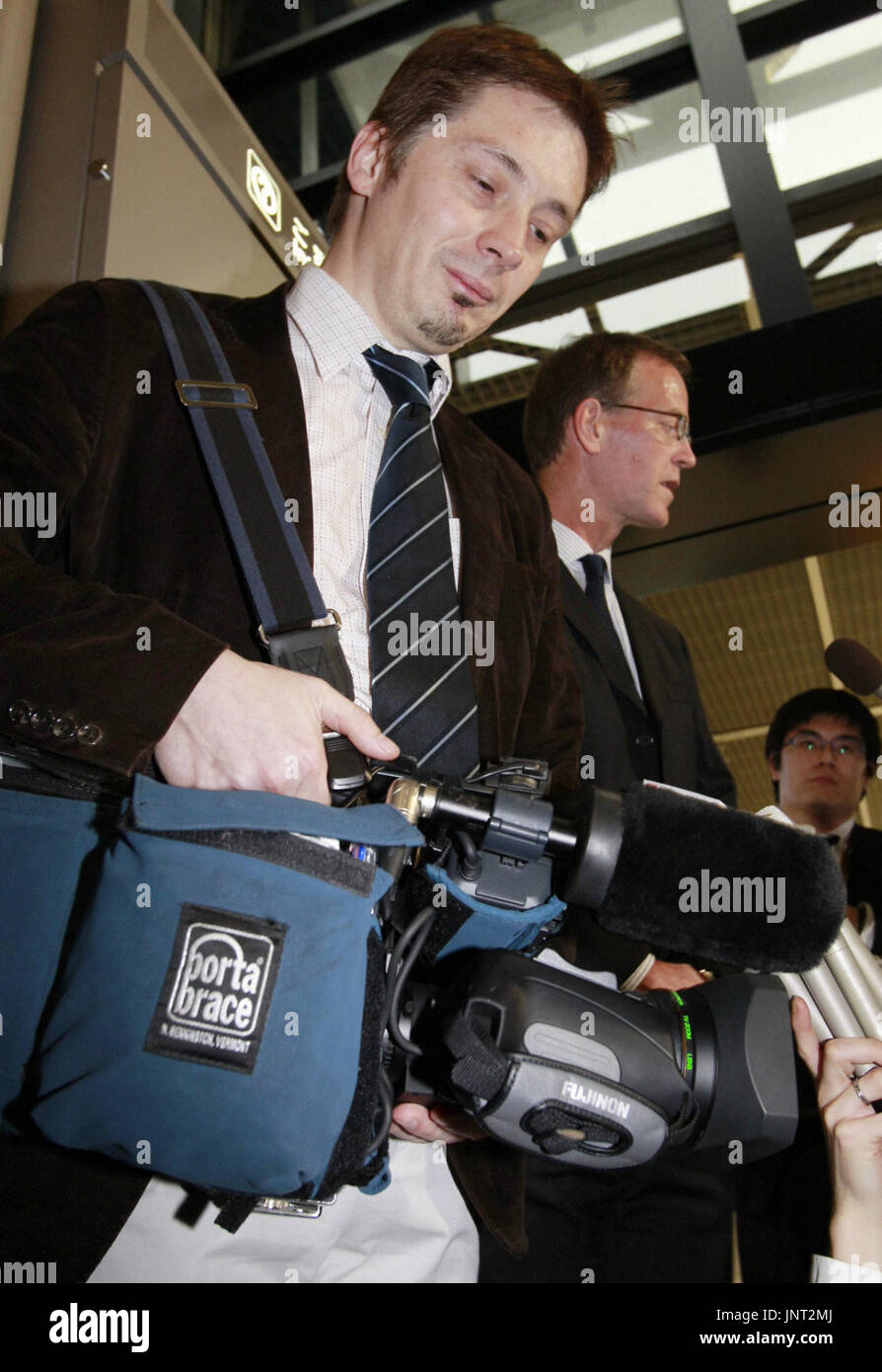 NARITA, Japan - The camera that was used by Japanese TV cameraman ...