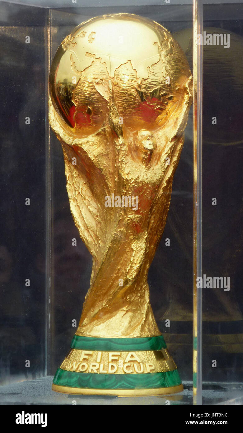 TOKYO, Japan - The FIFA World Cup trophy is displayed during a ceremony ...