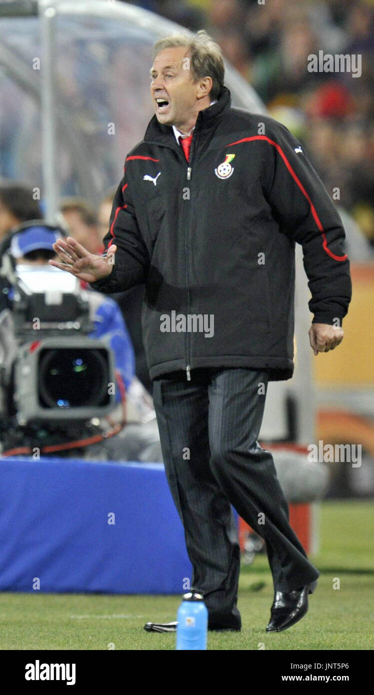 JOHANNESBURG, South Africa - Ghana coach Milovan Rajevac reacts during ...