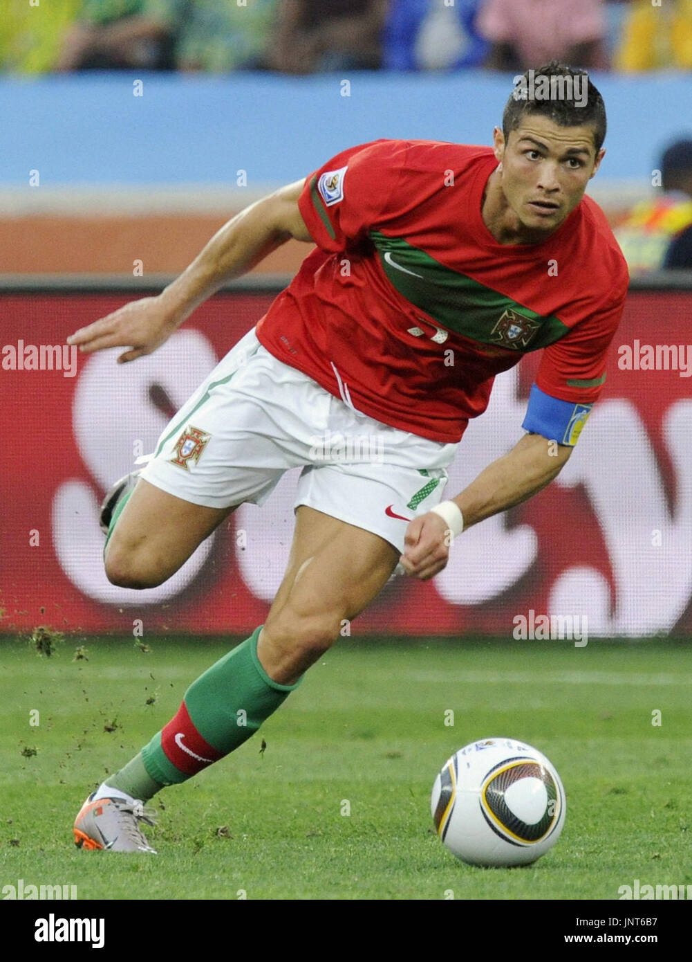 DURBAN, South Africa - Portugal striker Cristiano Ronaldo run with the ...