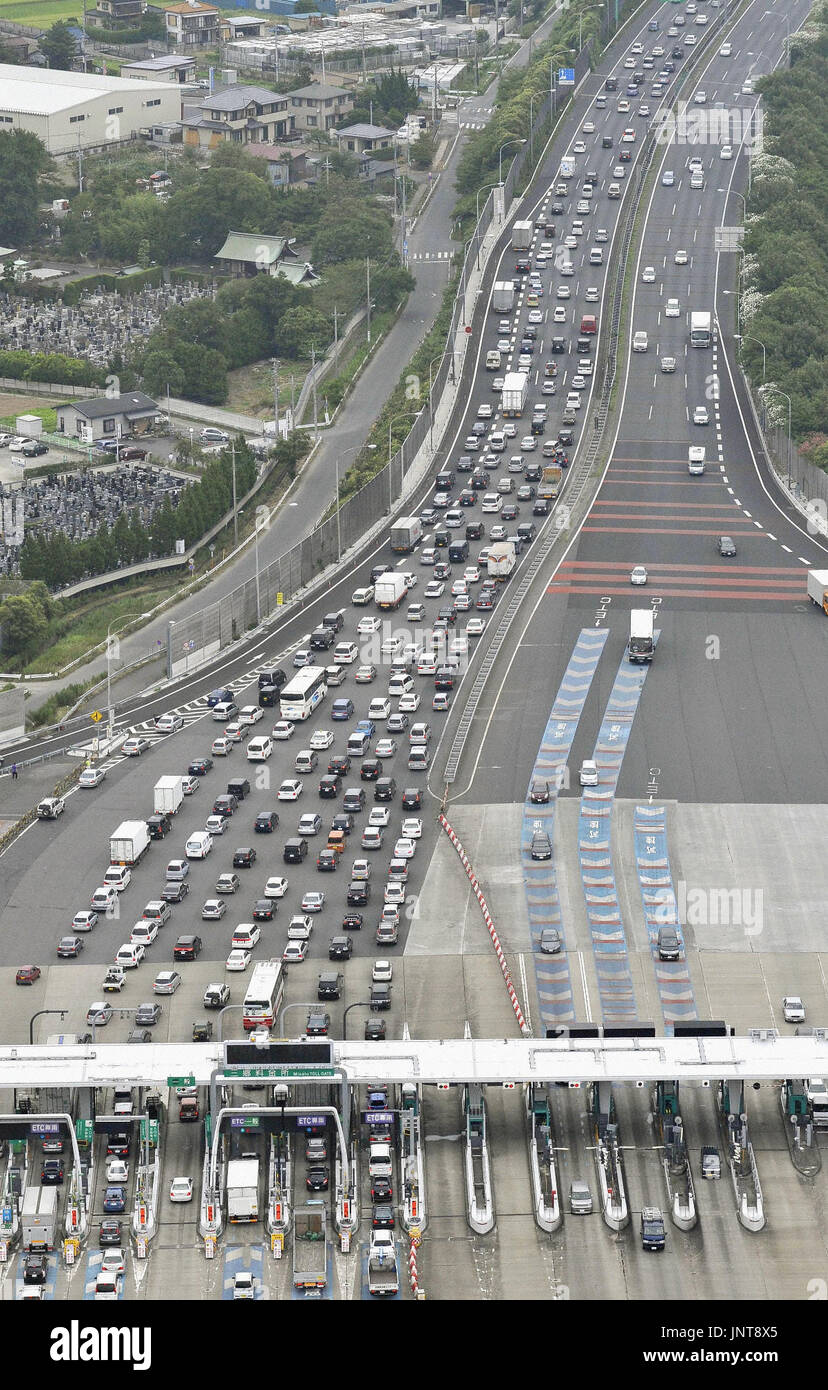TOKYO, Japan - Joban Expressway is jammed with cars in Misato, Saitama ...