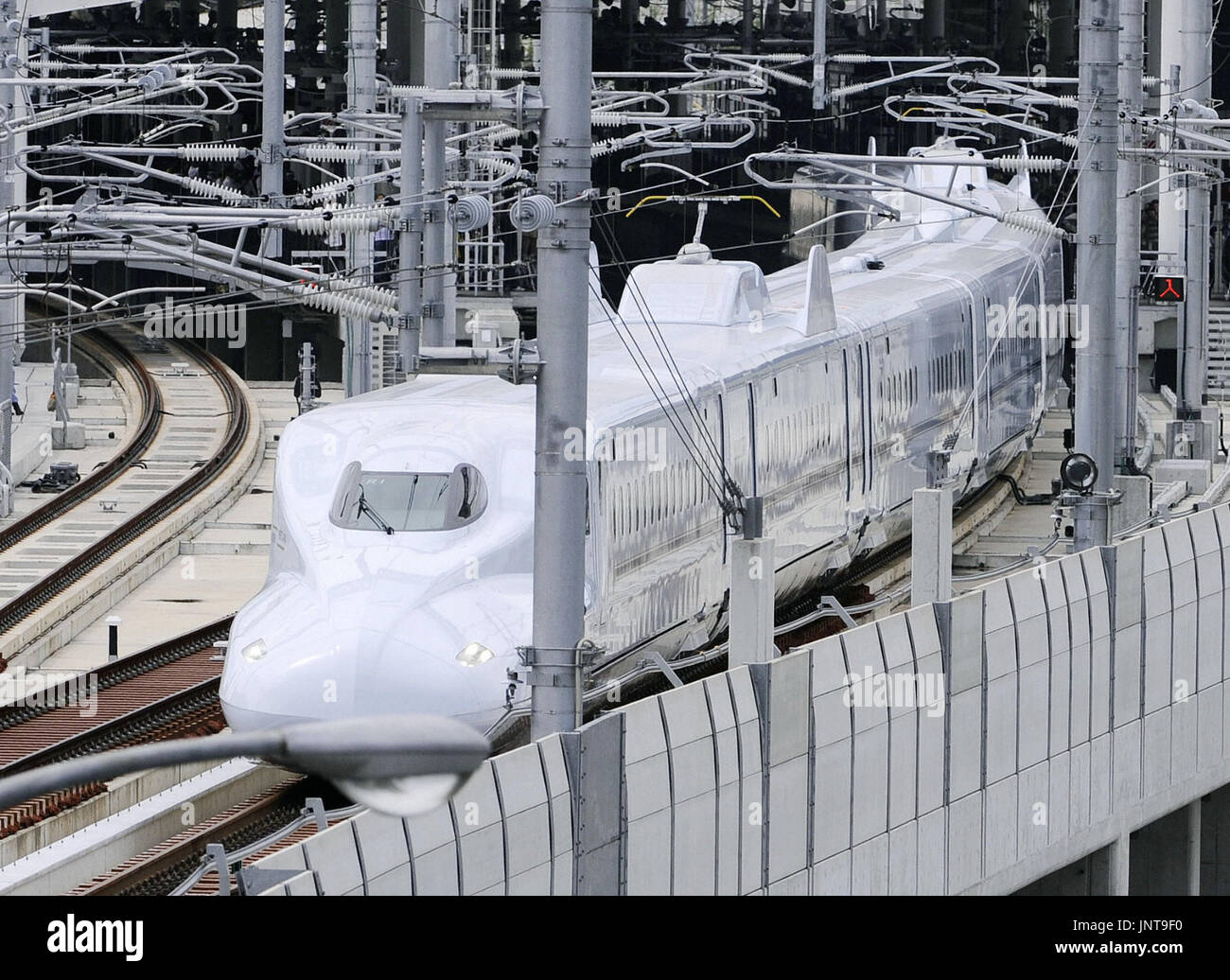 KUMAMOTO, Japan - ''Sakura,'' a new bullet train car on the Kyushu ...