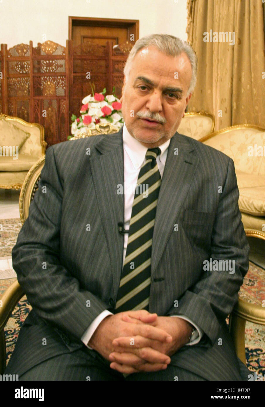 BAGHDAD, Iraq - Iraqi Vice President Tariq al-Hashimi poses during an ...