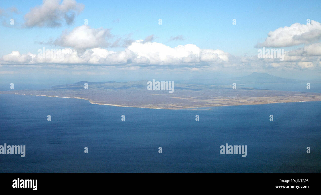 TOKYO, Japan - Aerial photo taken in 2005 of Kunashiri Island, one of ...