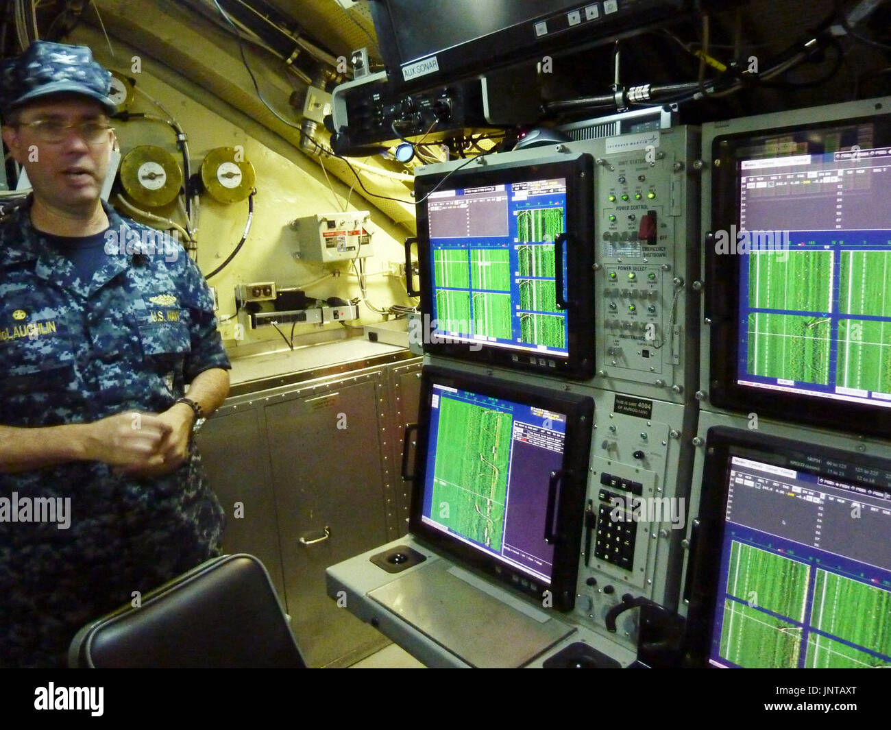 TOKYO, Japan - The U.S. Navy shows the inside of the Ohio-class nuclear ...