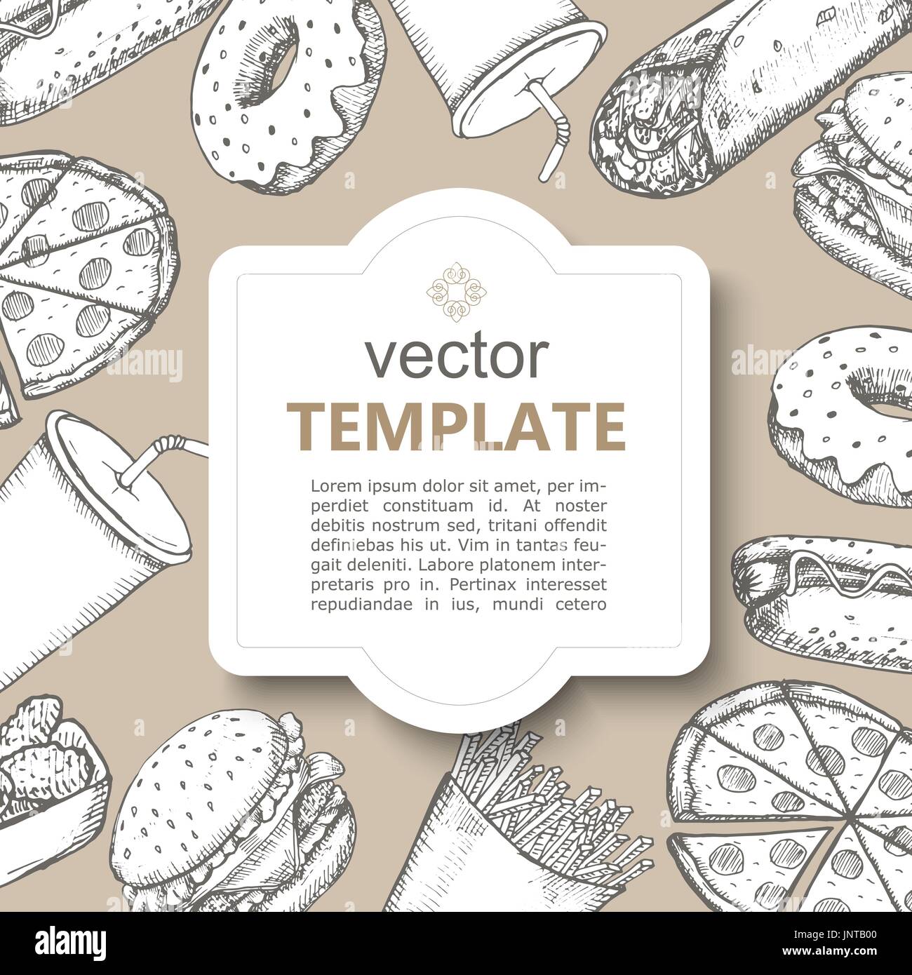 Restaurant hand fastfood hamburger Stock Vector Images - Alamy
