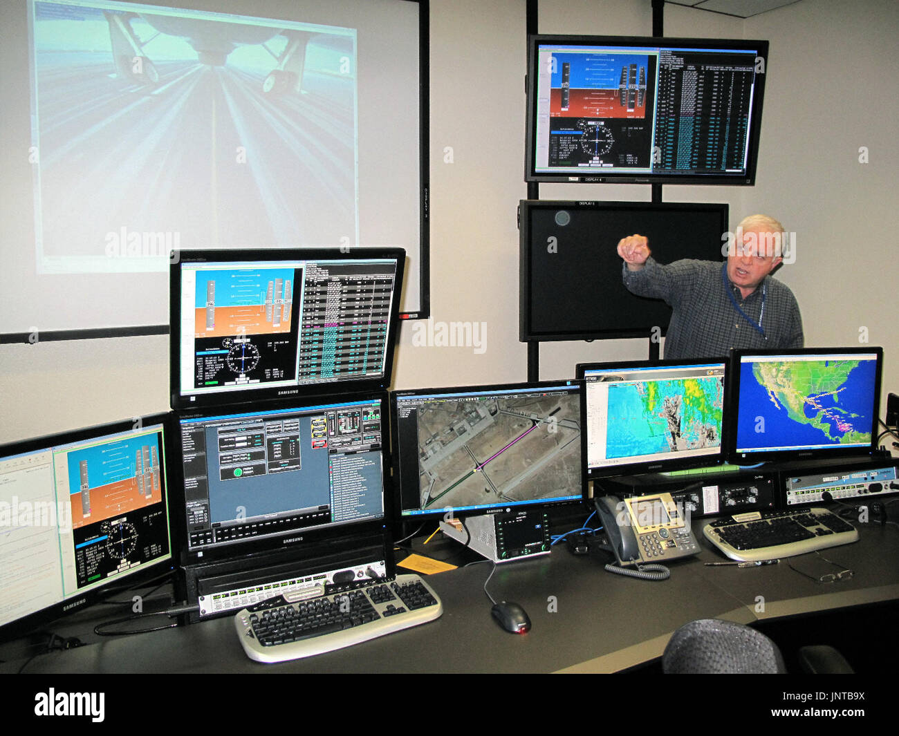 LOS ANGELES, United States - Photo shows a control facility for ...