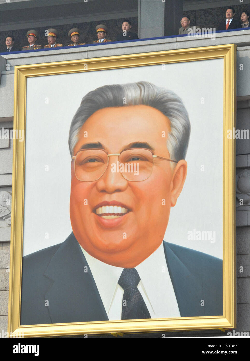 PYONGYANG, North Korea - Kim Jong Un (top, C), the North Korean leader ...