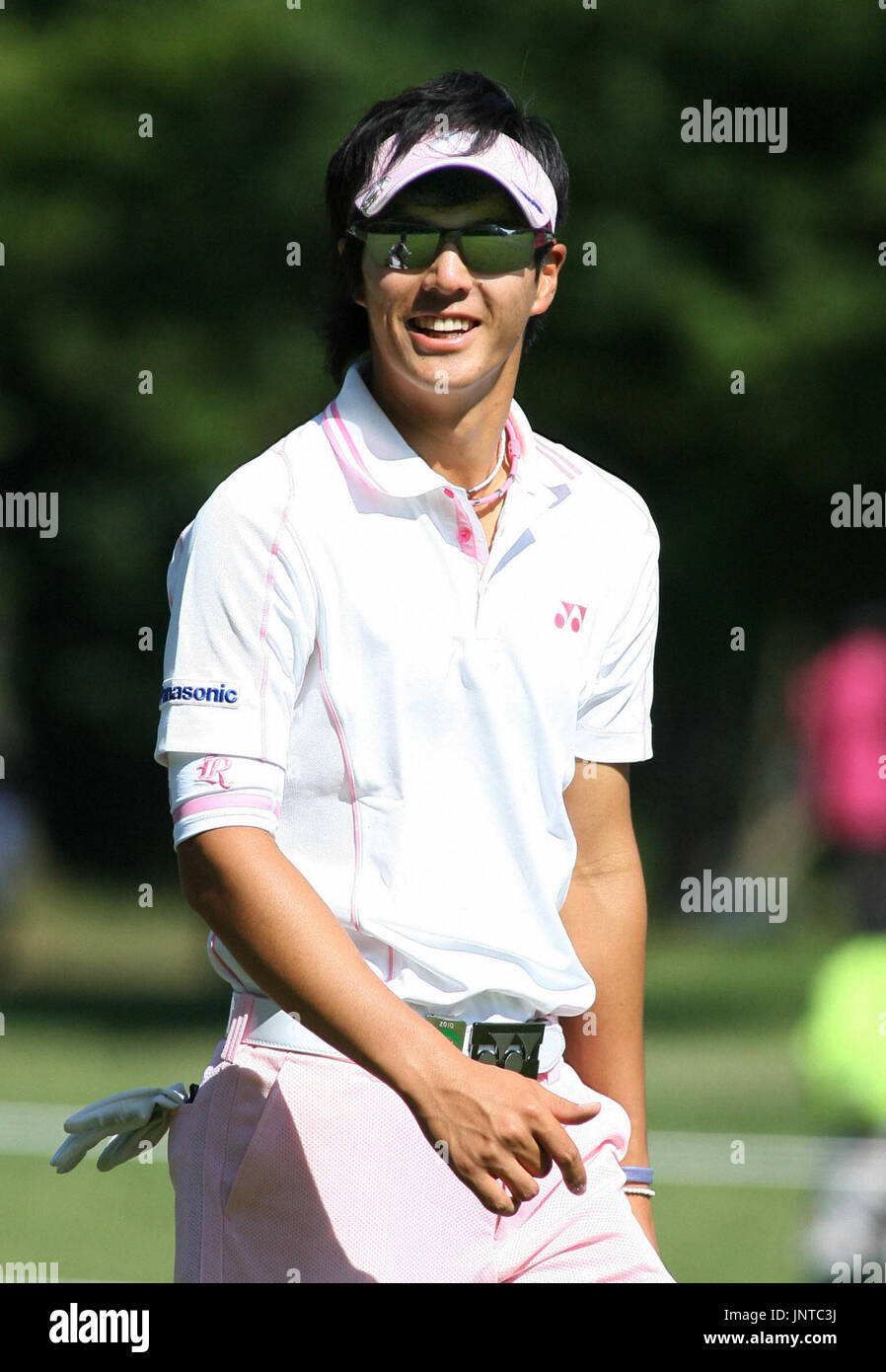 NAGOYA, Japan - Ryo Ishikawa smiles during a practice session for the ...