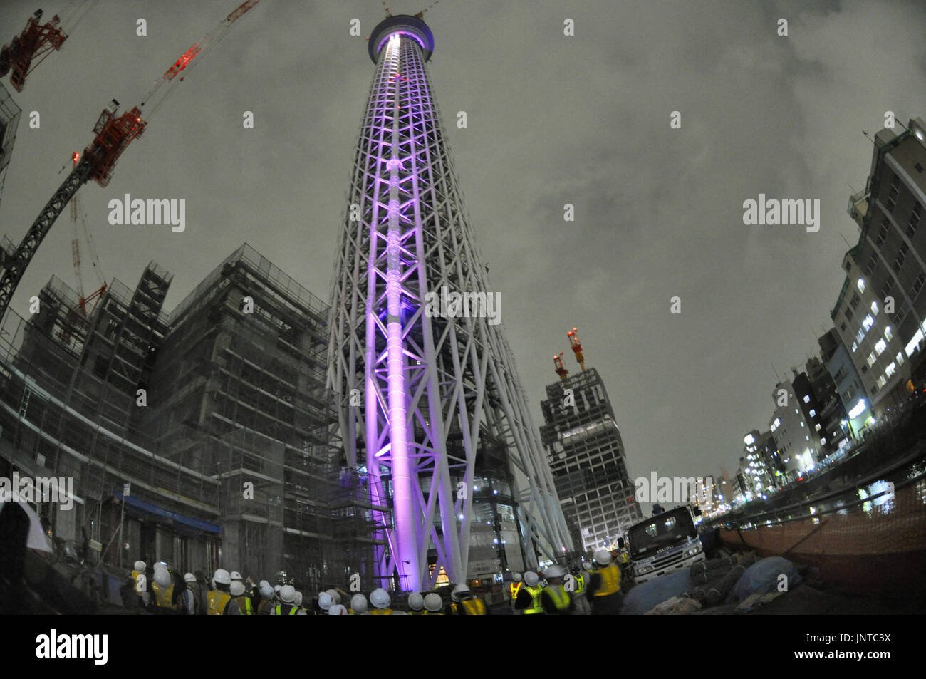 TOKYO, Japan - The Tokyo Sky Tree tower, under construction in Tokyo's ...