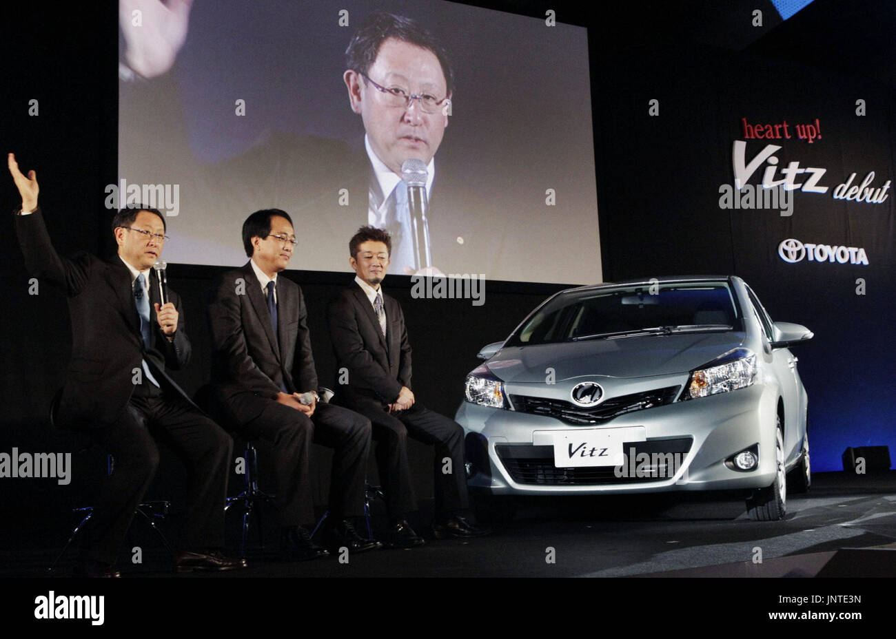 YOKOHAMA, Japan - Toyota Motor Corp. President Akio Toyoda (L ...