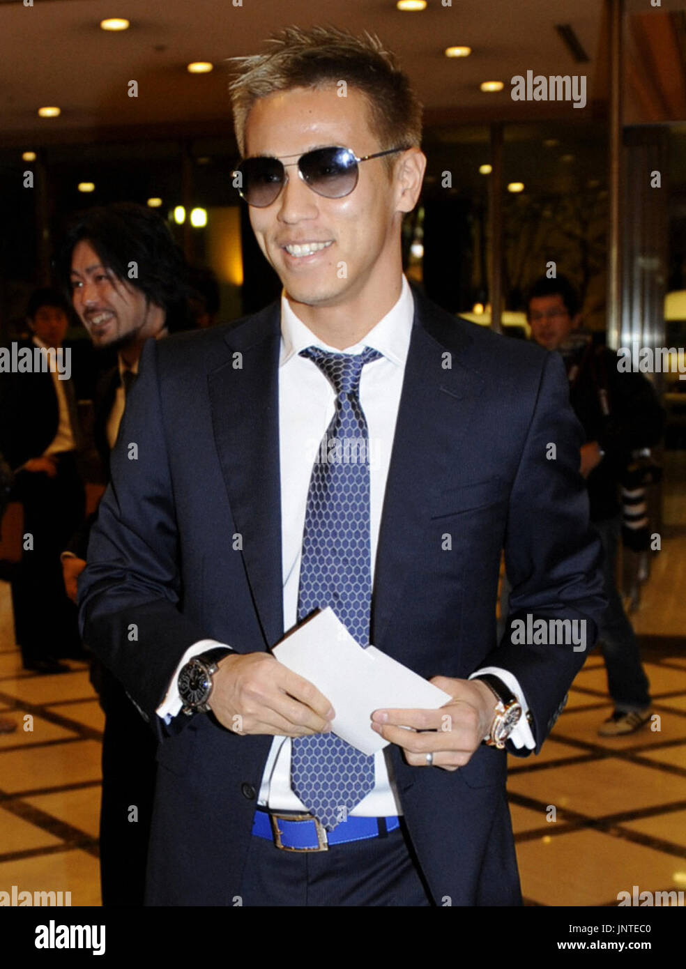 OSAKA, Japan - Japan midfielder Keisuke Honda of CSKA Moscow arrives at ...