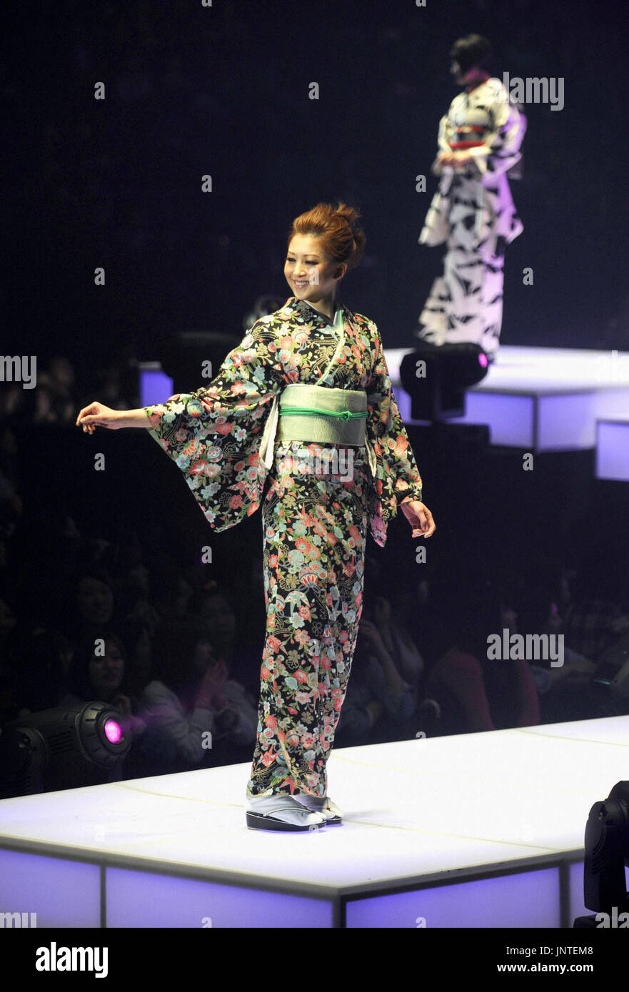 YOKOHAMA, Japan - A model shows a kimono at the Tokyo Girls Collection ...