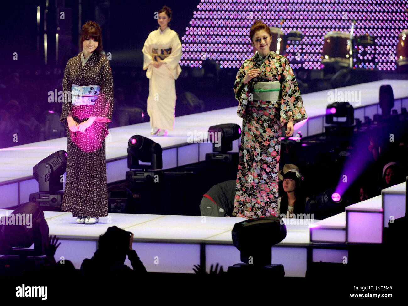 YOKOHAMA, Japan - Models show kimono at the Tokyo Girls Collection ...