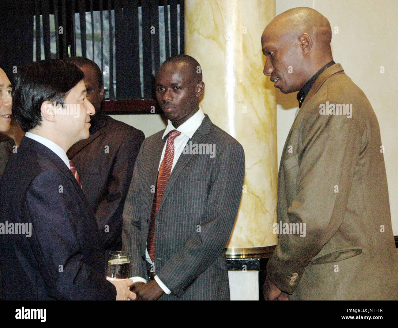 NAIROBI, Kenya - Japanese Crown Prince Naruhito (L) meets Olympic medal ...