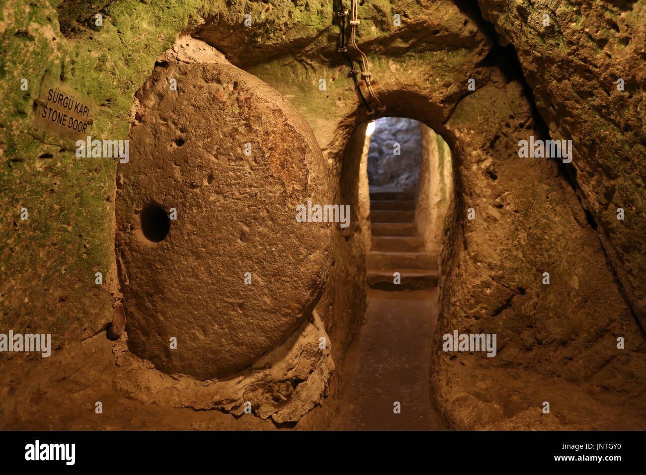Derinkuyu Underground City in Cappadocia, Nevsehir, Turkey Stock Photo ...