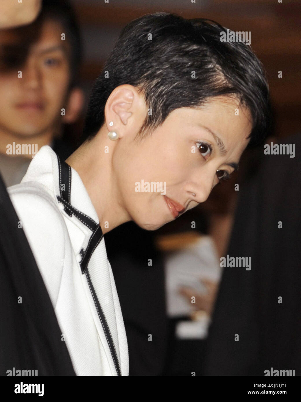 TOKYO, Japan - Lawmaker Renho enters the prime minister's office in ...