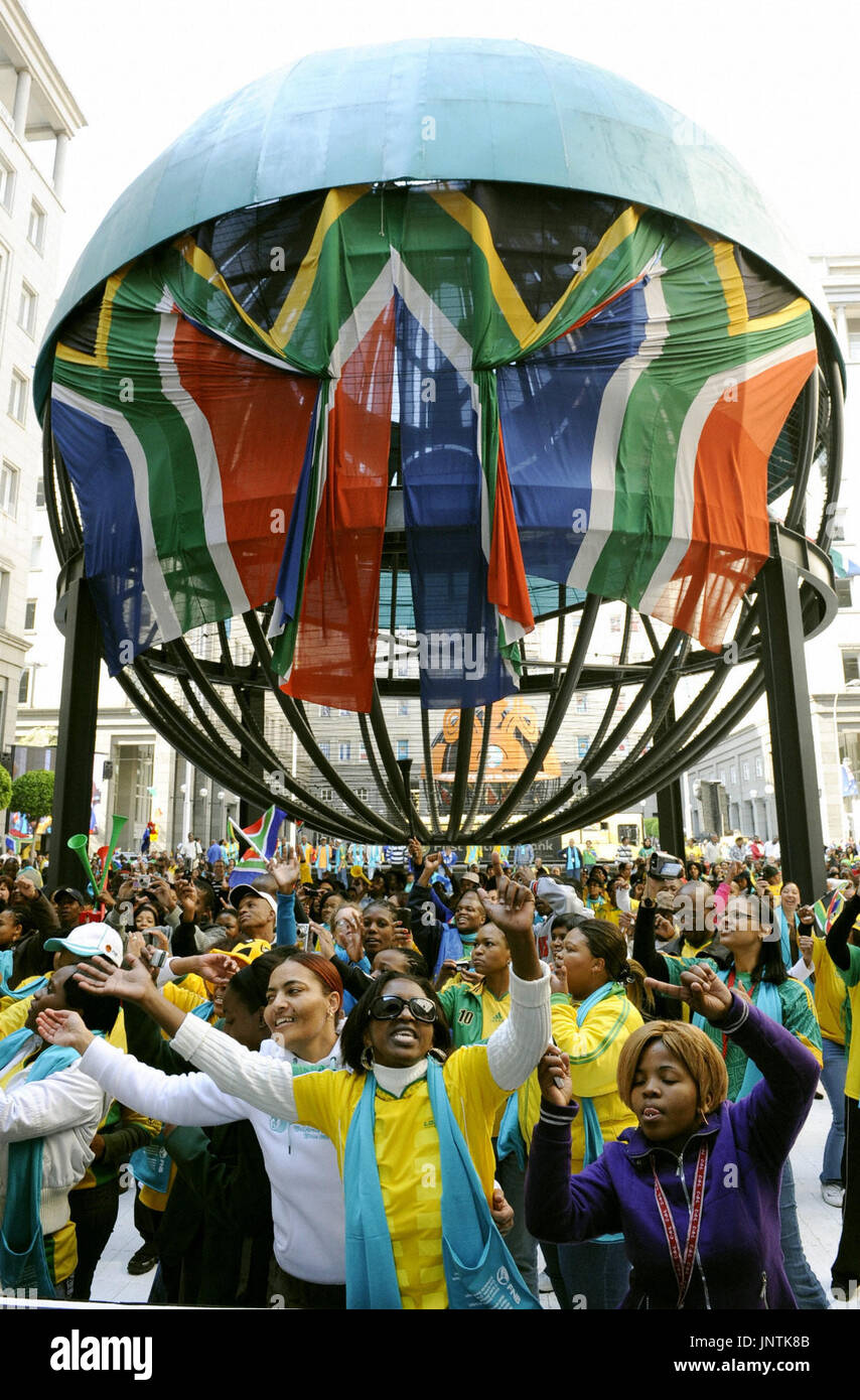JOHANNESBURG, South Africa - People celebrate during an event held ...