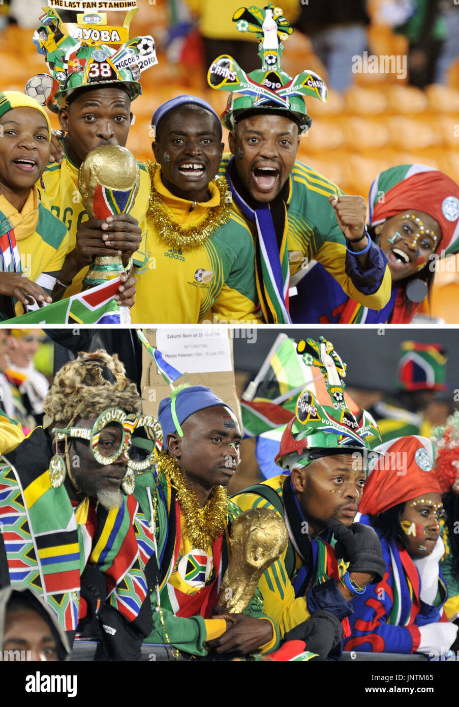 PRETORIA, South Africa - A combination photo shows the contrasting ...