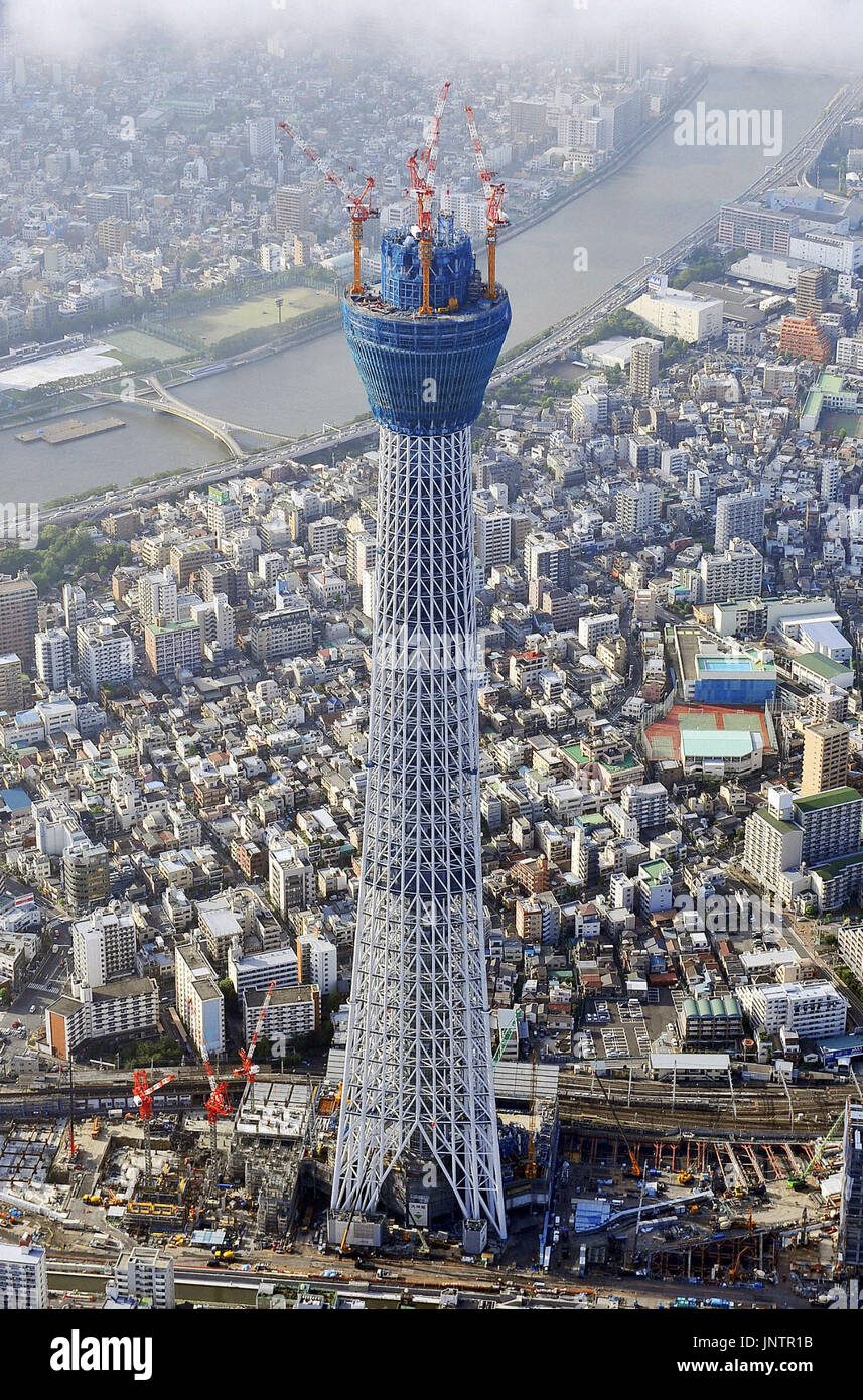 TOKYO, Japan - The Tokyo Sky Tree tower, under construction in Tokyo's ...