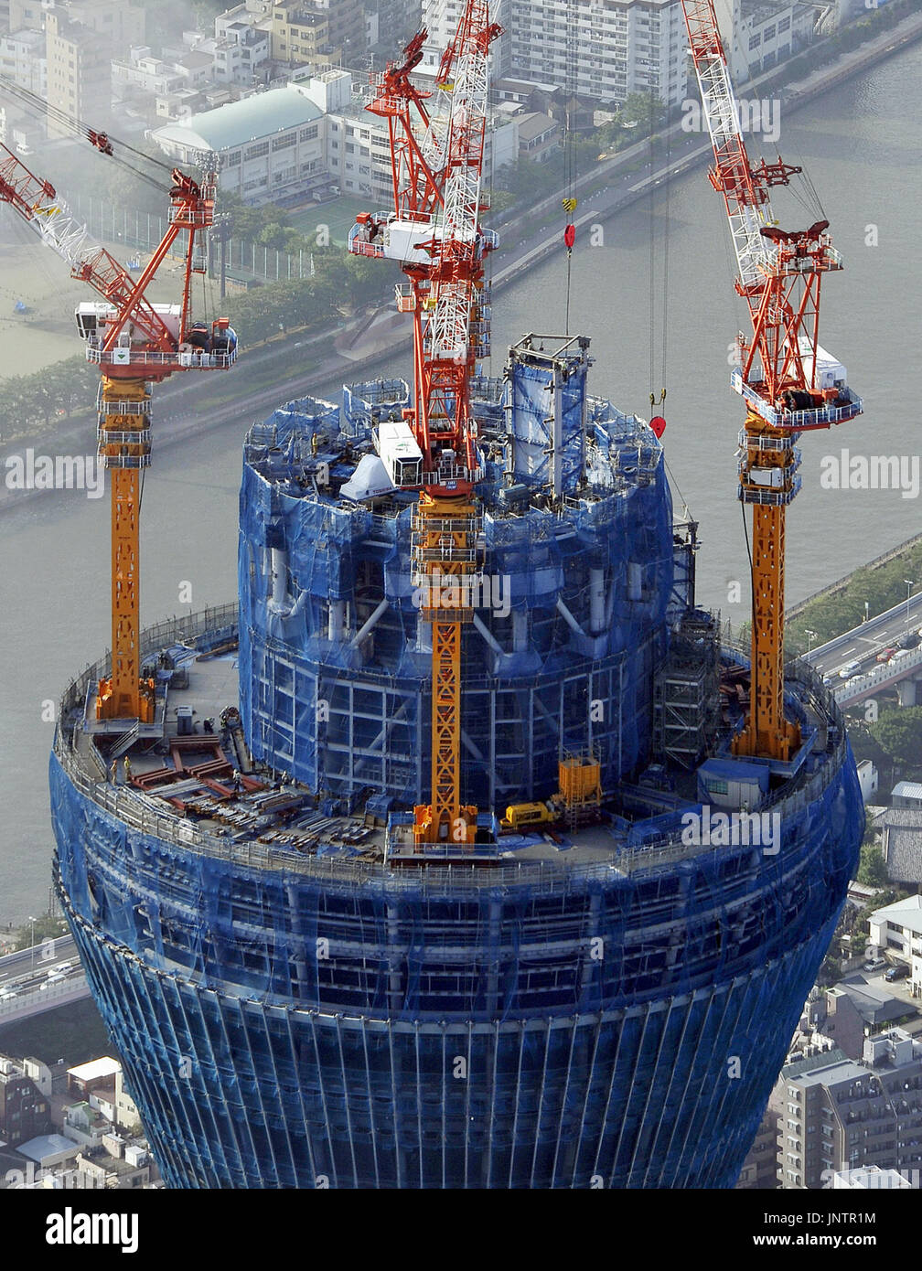 TOKYO, Japan - The Tokyo Sky Tree tower, under construction in Tokyo's ...