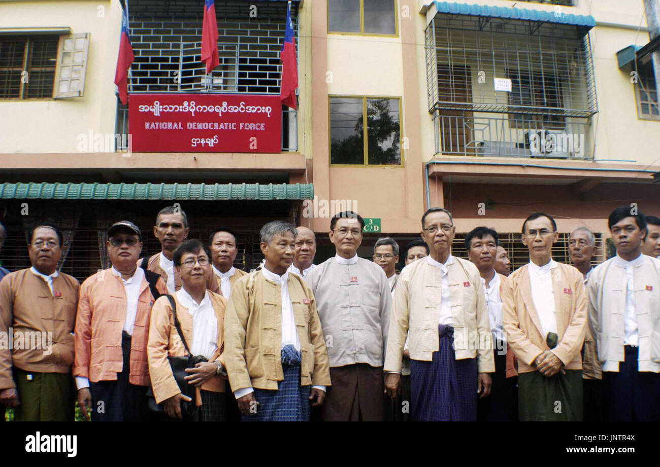 YANGON, Myanmar - Members of the National Democratic Force, a new party ...