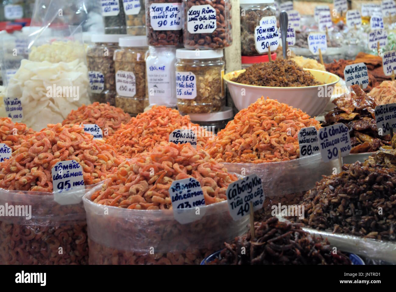 Dried fish on a market stall Stock Photo - Alamy
