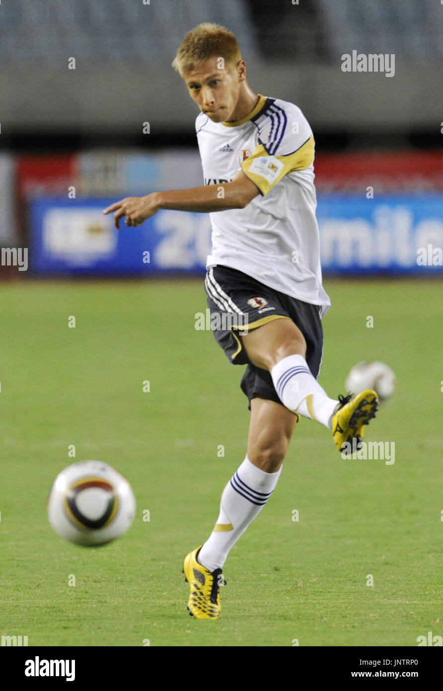 OSAKA, Japan - Japan midfielder Keisuke Honda takes a shot during a ...