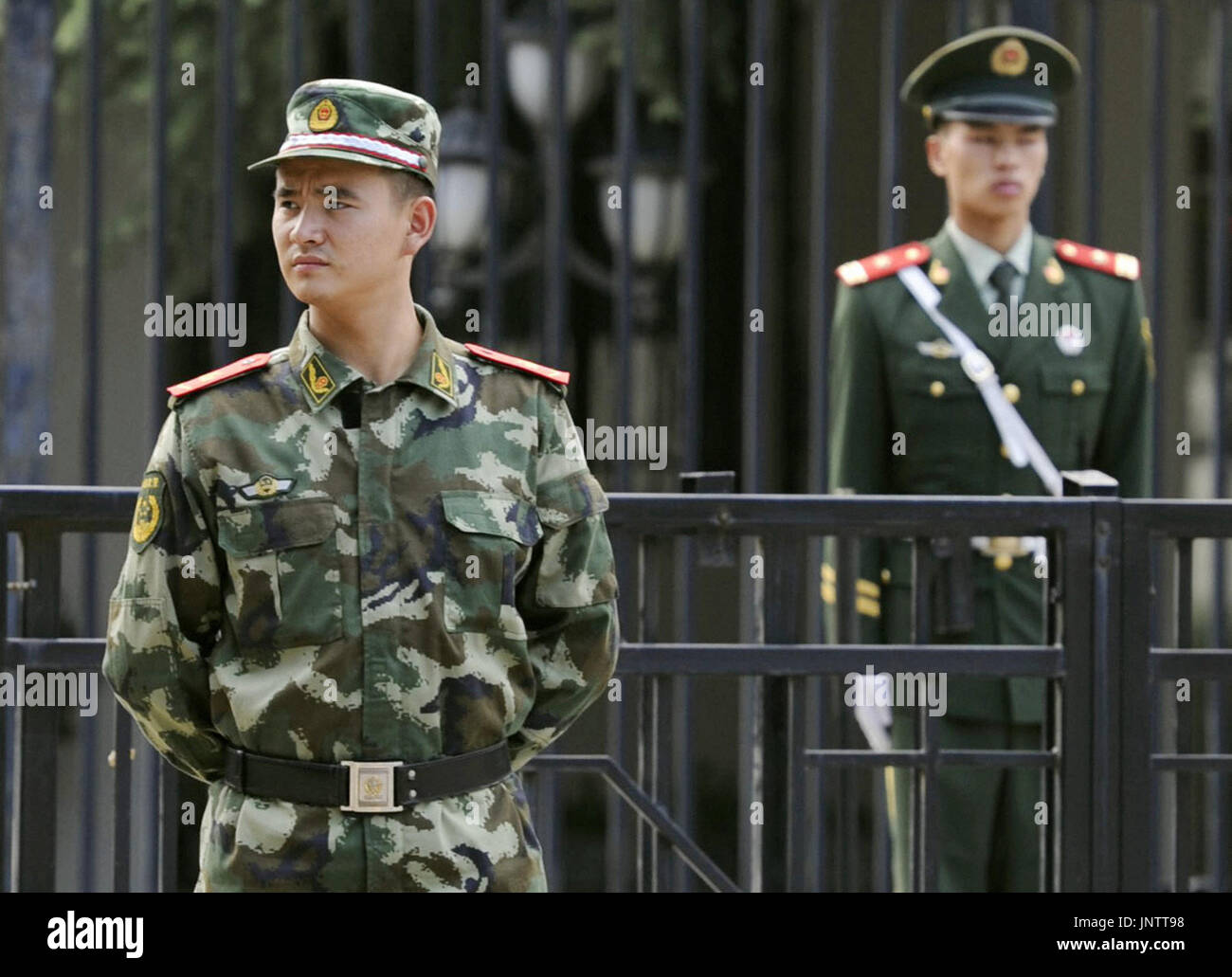 BEIJING, China - A police officer stands guard in front of the Japanese ...