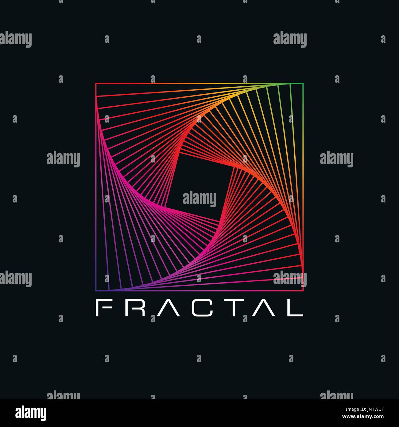 Abstract Colorful Fractal Symbol for creative business Stock Vector ...