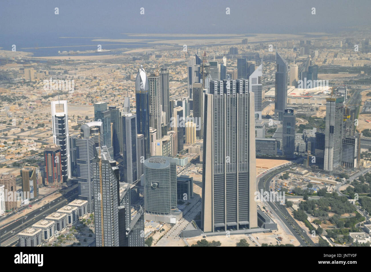 DUBAI, United Arab Emirates - Photo shows high-rises in downtown Dubai ...