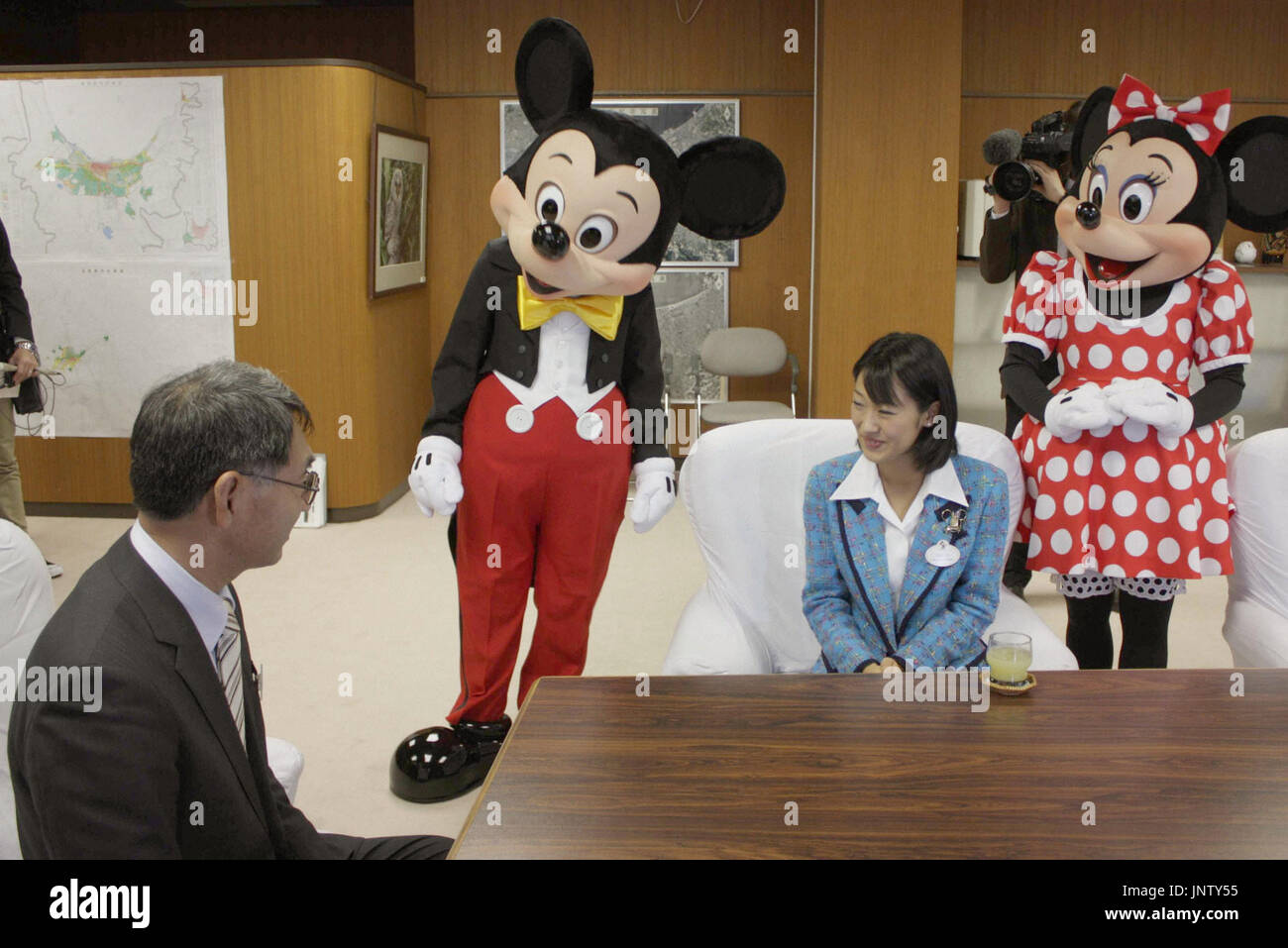 AOMORI, Japan - Mickey Mouse and Minnie Mouse visit Aomori Mayor ...