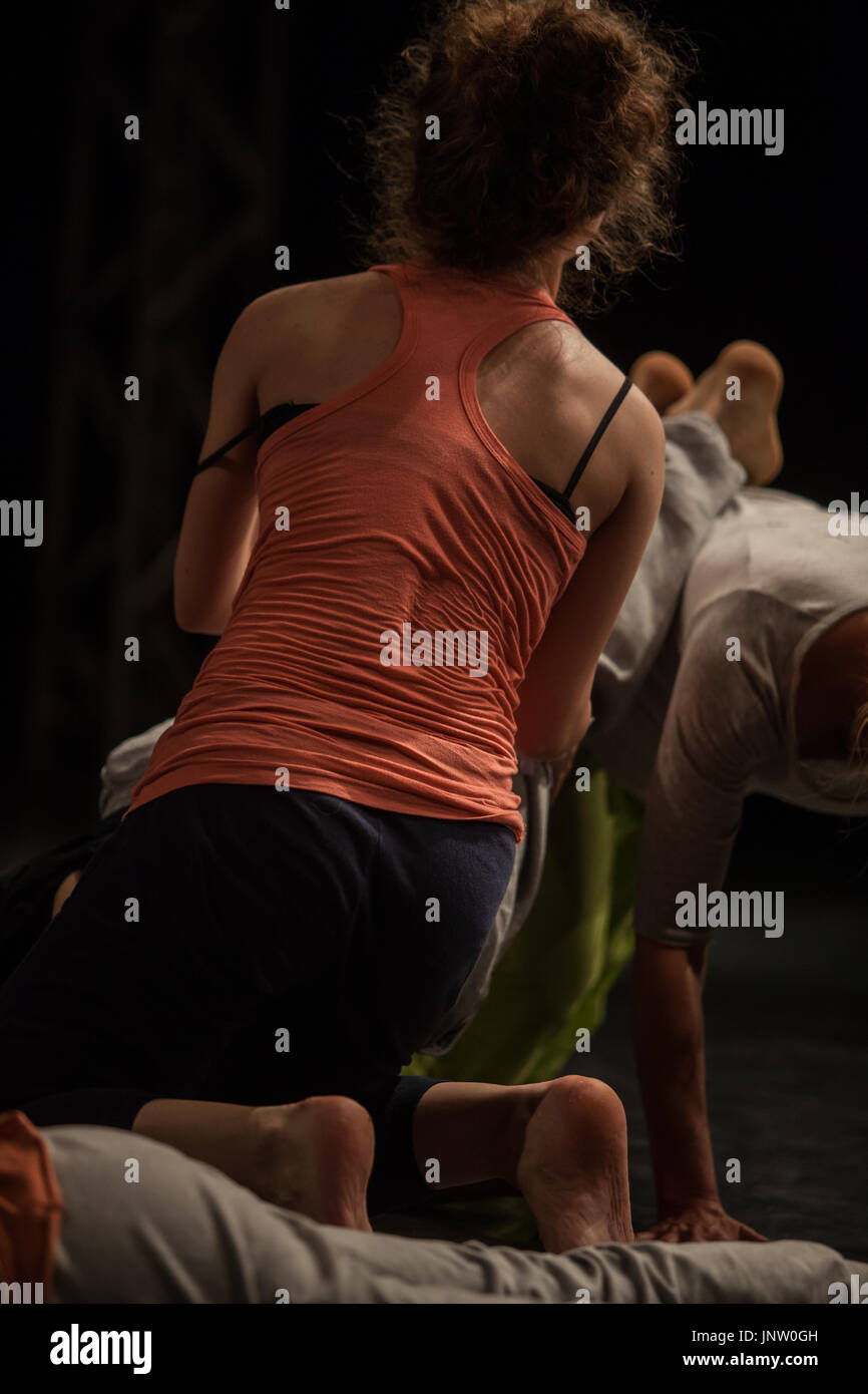 contact dancers, dance performance, improvisation Stock Photo - Alamy