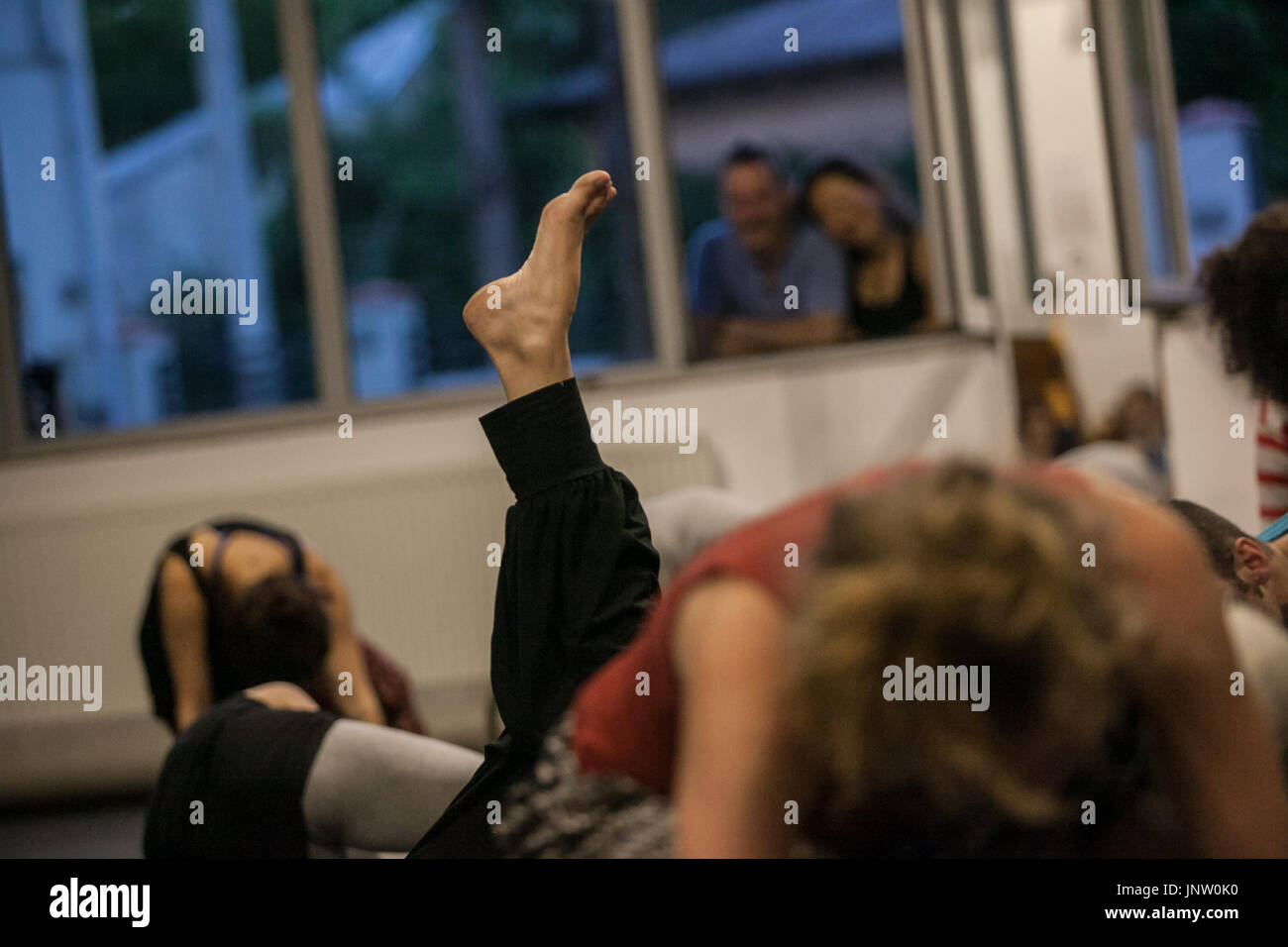 contact dancers, dance performance, improvisation Stock Photo - Alamy