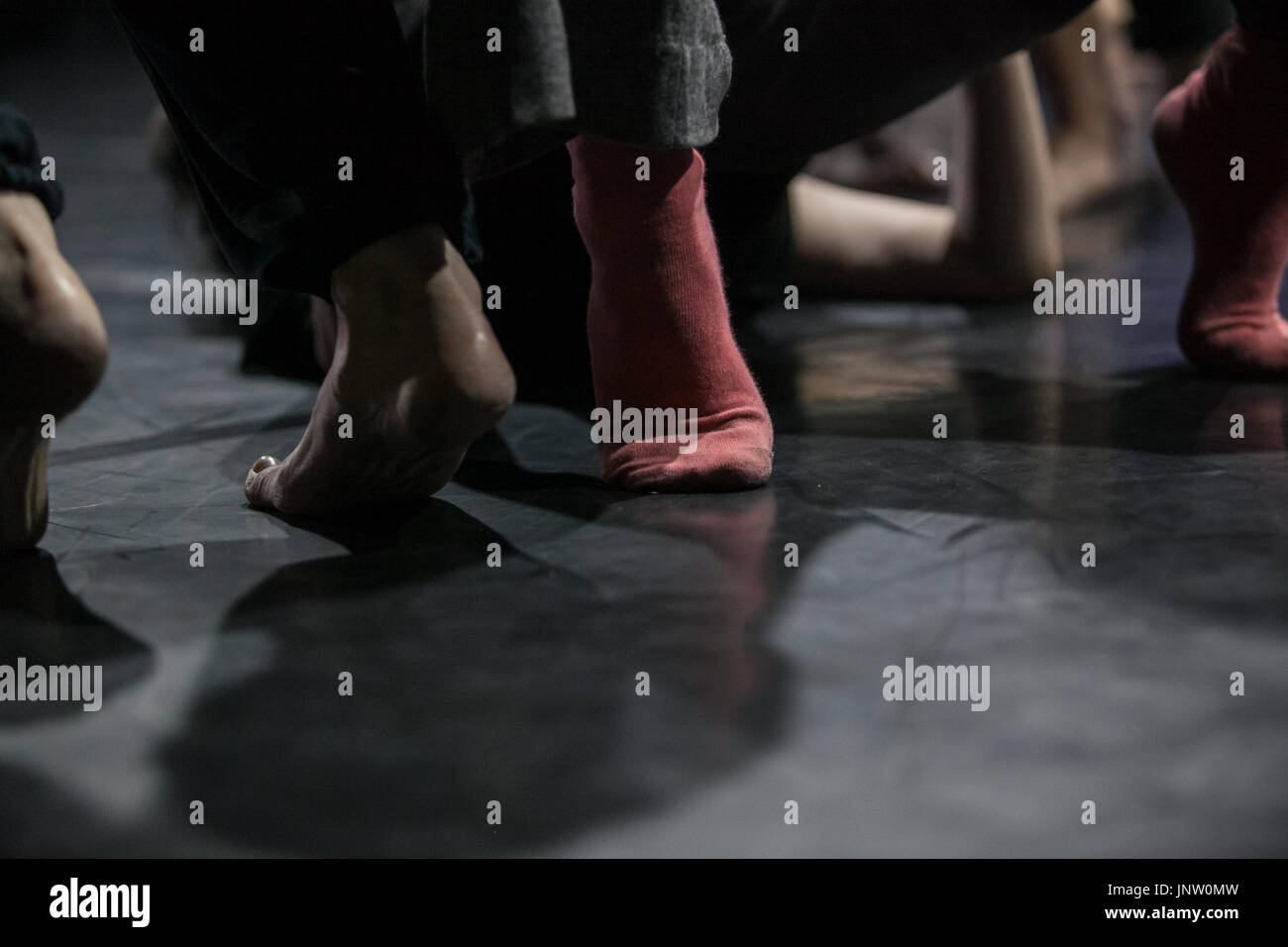 contact dancers, dance performance, improvisation Stock Photo - Alamy