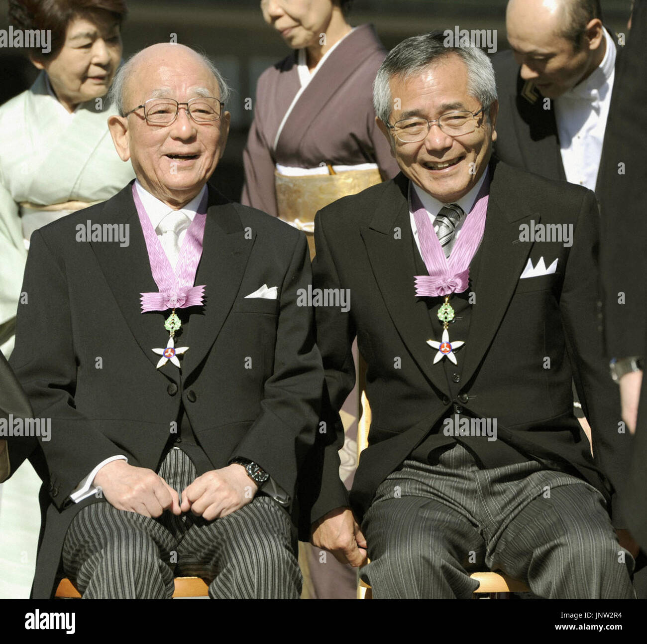 TOKYO, Japan - Akira Suzuki (L) and Eiichi Negishi, who shared the 2010 ...