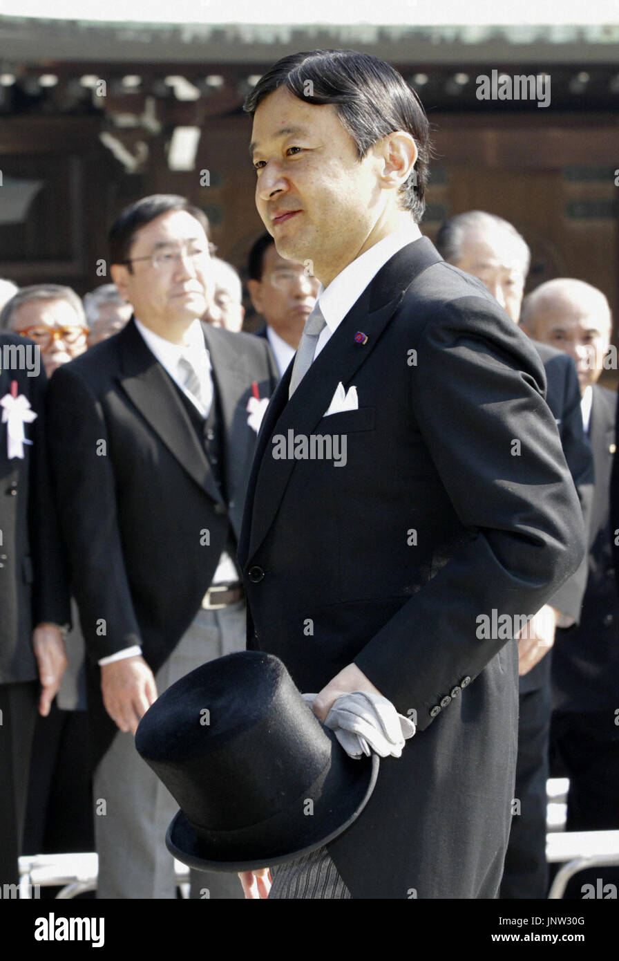 TOKYO, Japan - Japanese Crown Prince Naruhito pays homage at Meiji ...