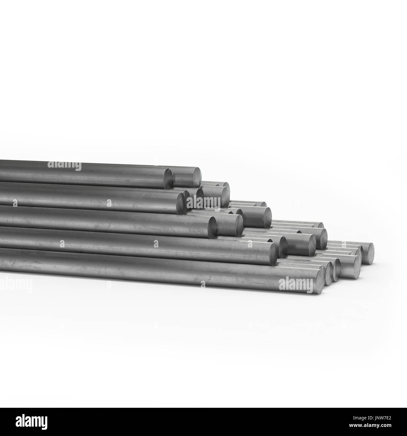 Stainless steel tube 3d rendering isolated Stock Photo - Alamy