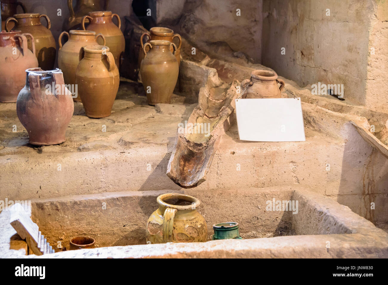 Rainwater garthering canal system in an ancient house of Sassi of ...