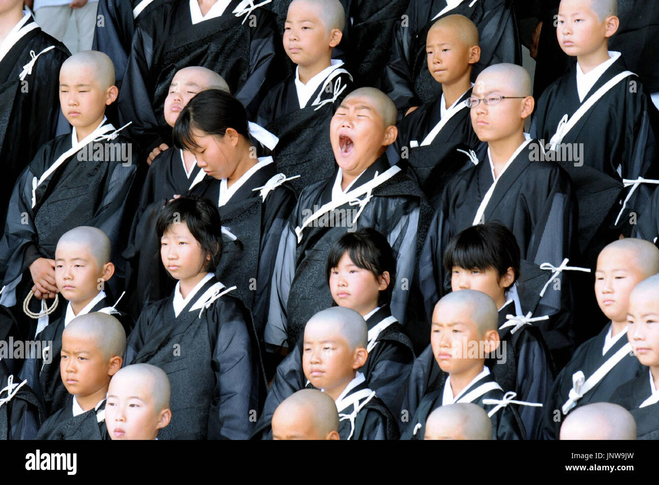KYOTO, Japan - Young apprentices line up for group photos at Higashi ...
