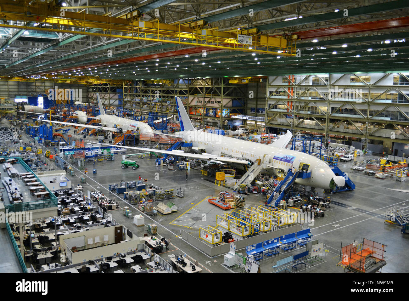 EVERETT, United States - U.S. aircraft maker Boeing produces 787 ...