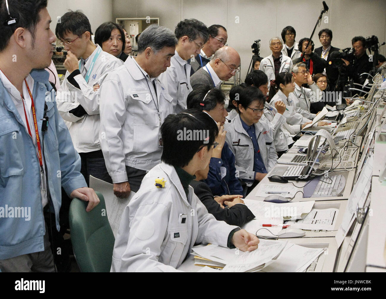 SAGAMIHARA, Japan - Personnel involved in Japan's planetary exploration ...