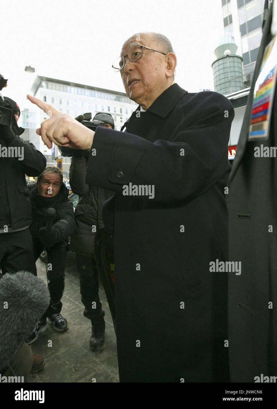 STOCKHOLM, Sweden - Japanese chemist Akira Suzuki arrives at the venue ...