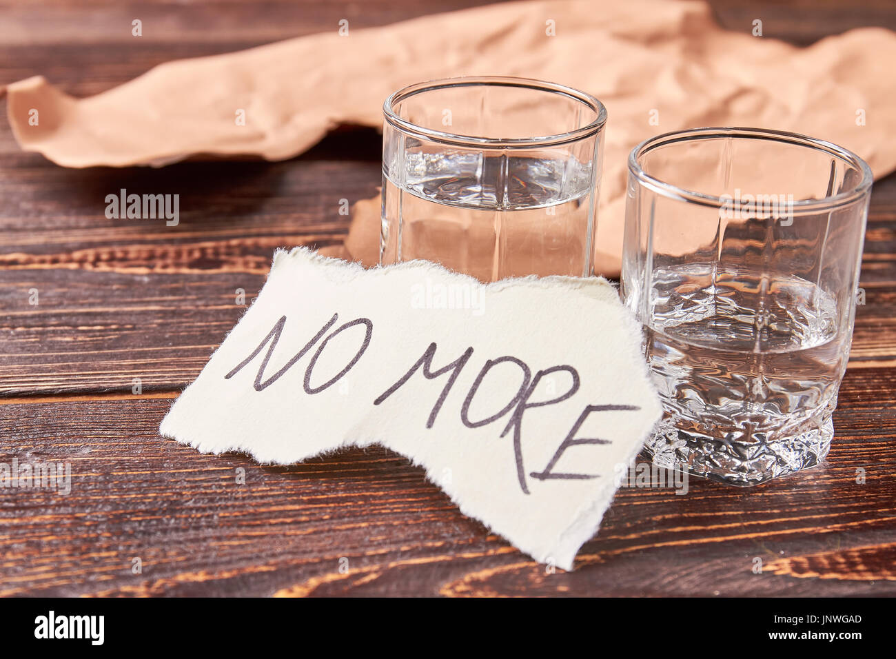 No more alcohol drinking Stock Photo - Alamy
