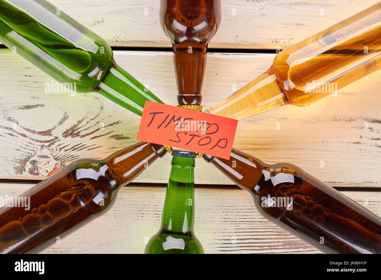 Time to tie up with alcohol Stock Photo - Alamy