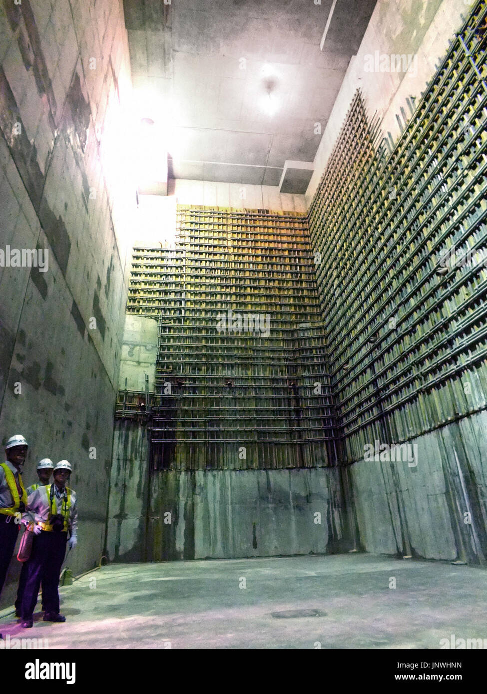 TOKYO, Japan - Photo shows an underground water tank to be used for an ...