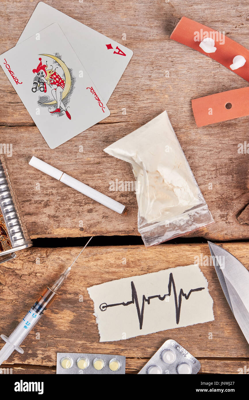 Background of drugs addicted Stock Photo - Alamy