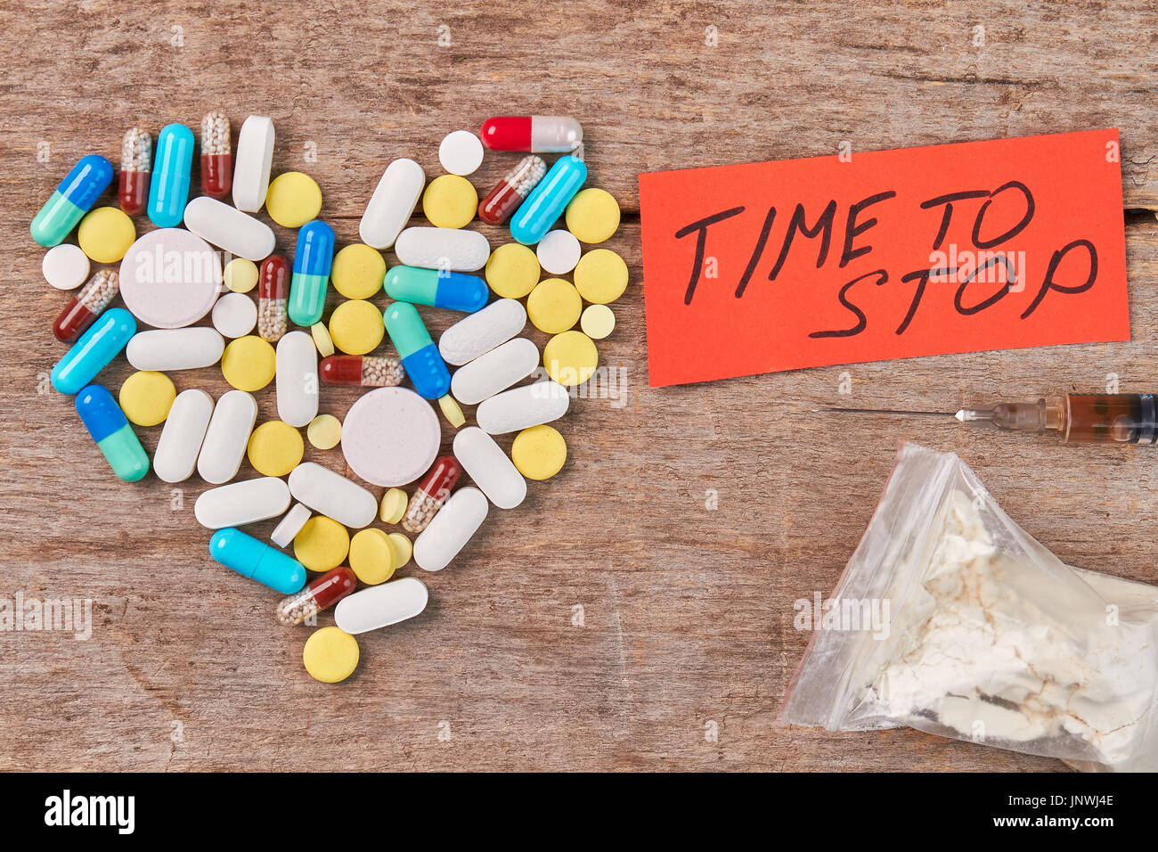Time to stop use narcotics Stock Photo - Alamy