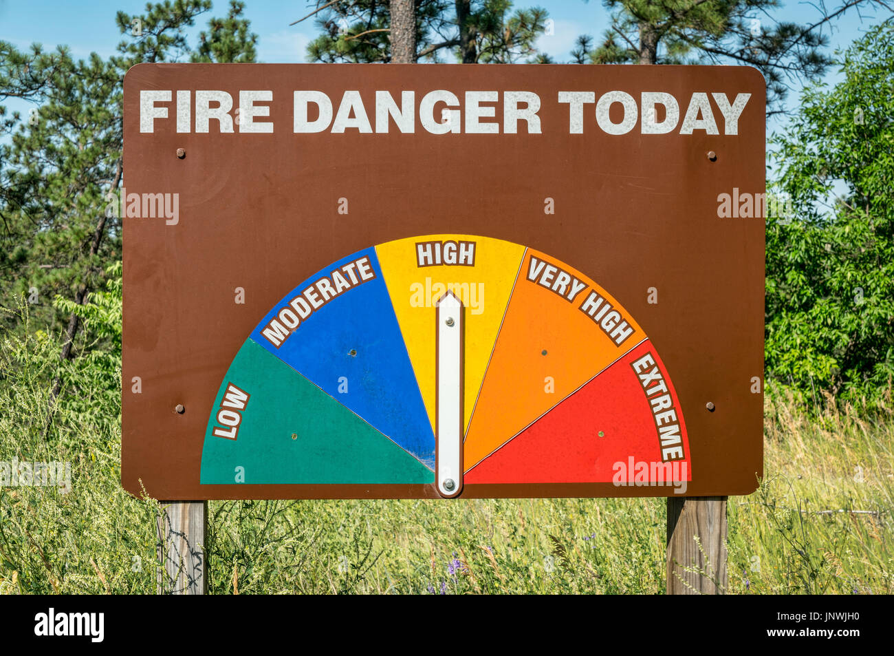 Danger Forest Fire Hazard Warning High Resolution Stock Photography and ...